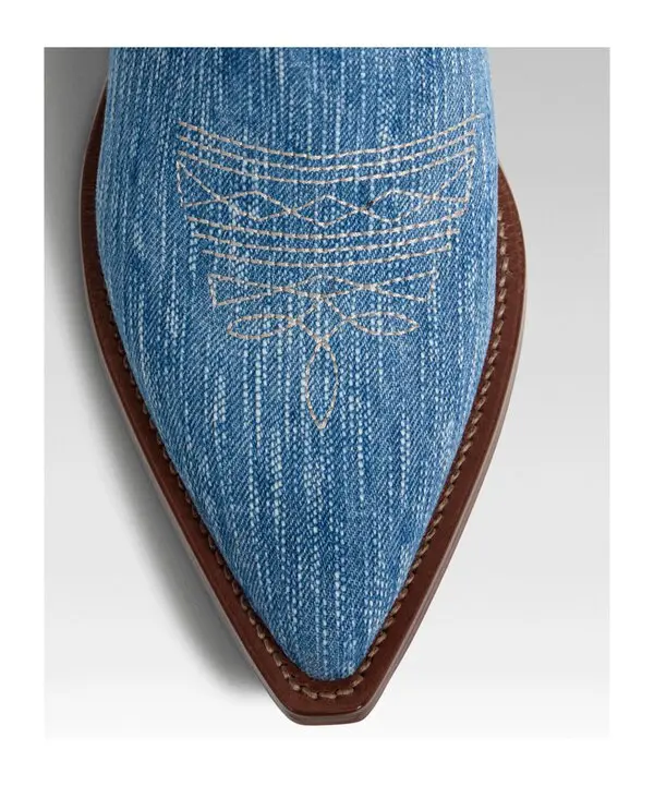 SONORA Santa Fe Panelled Denim Boots - Blue