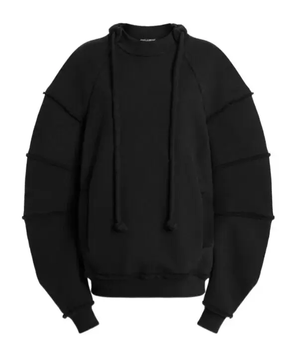 Dolce & Gabbana Ruffled-sleeve Drawstring Sweatshirt
