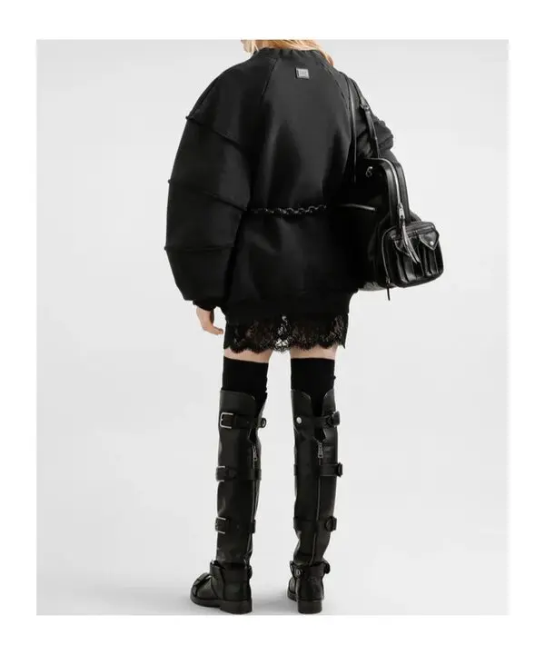 Dolce & Gabbana Ruffled-sleeve Drawstring Sweatshirt
