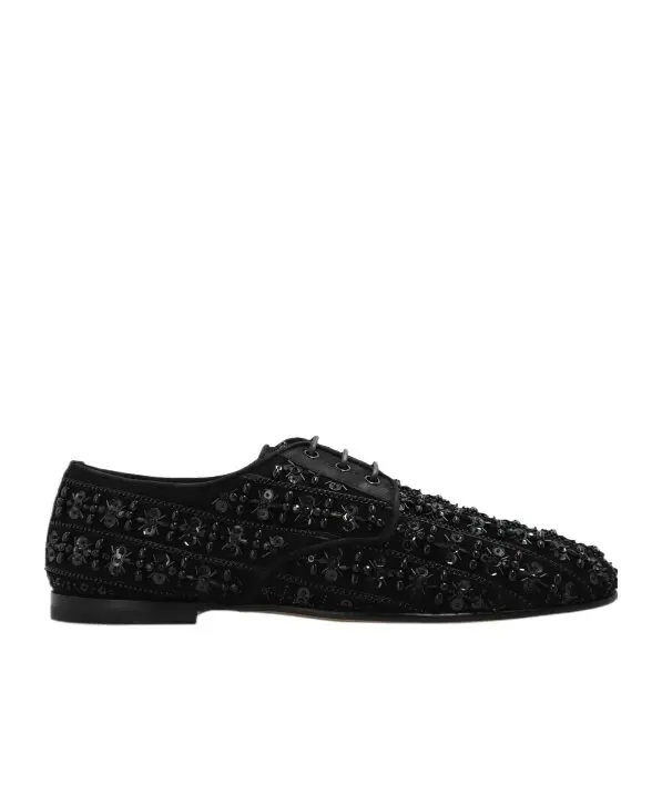 Dolce & Gabbana Embellished Lace-up Flats