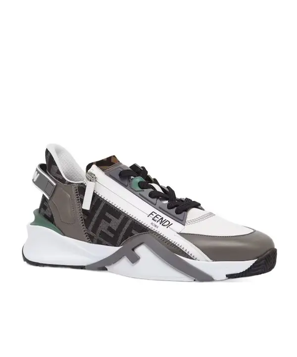Fendi Flow Ff Jacquard Sneakers - Black
