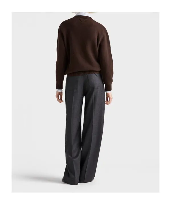 Prada Long-sleeved Crewneck Knitted Jumper