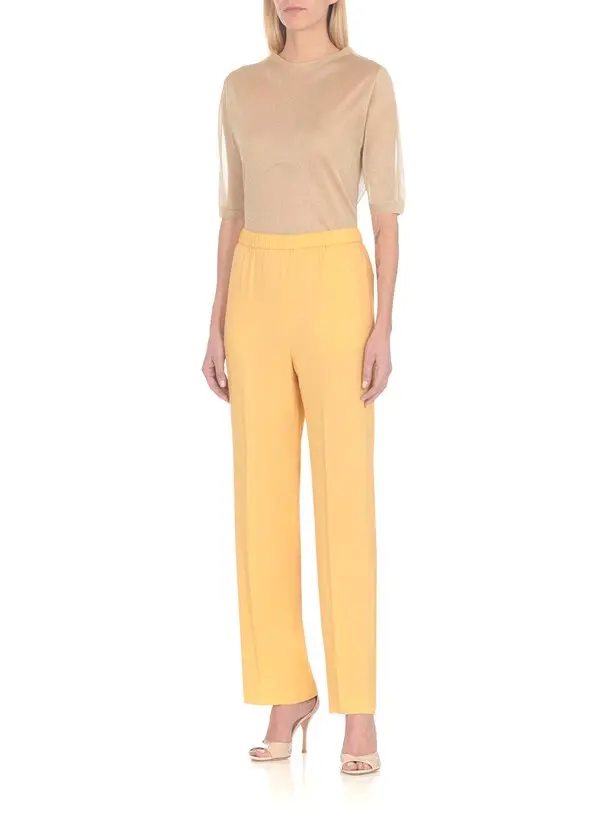 Fabiana Filippi Elastic Waist Wide-leg Trousers - Yellow