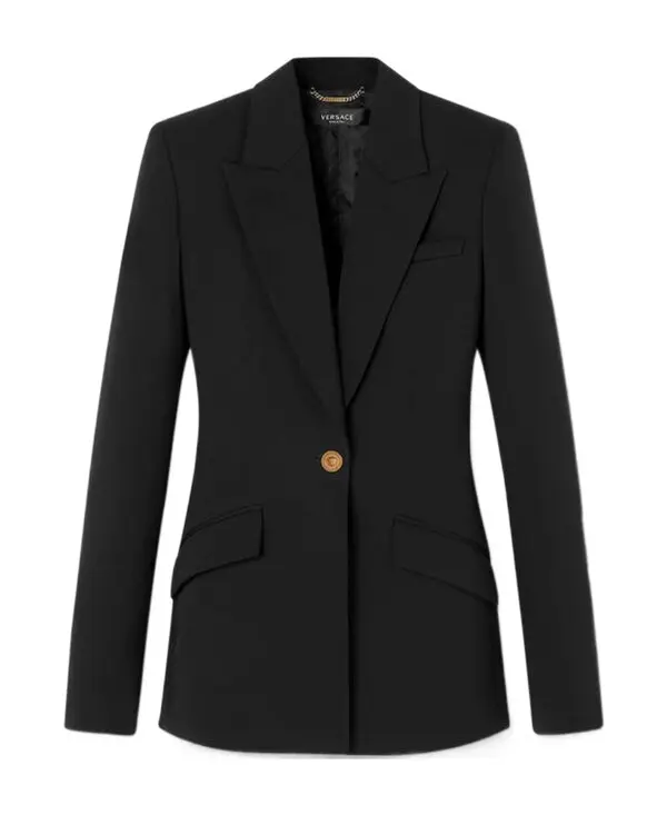 Versace Single-breasted Notched Lapel Blazer