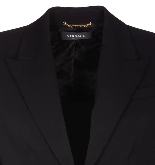Versace Single-breasted Notched Lapel Blazer