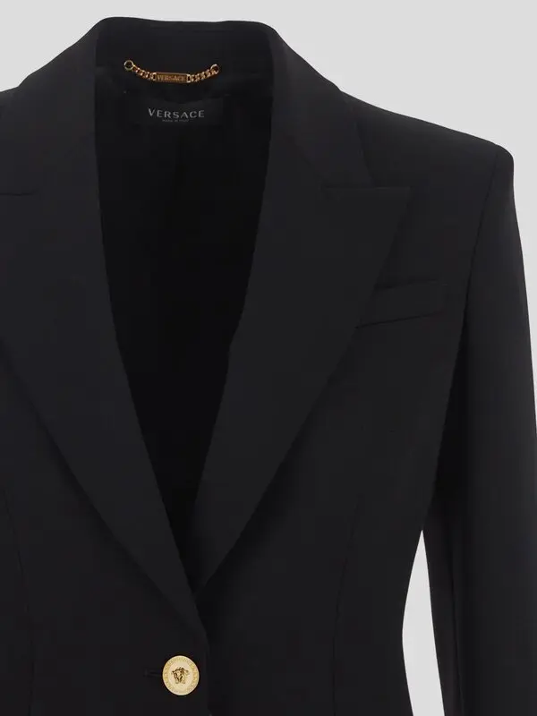Versace Single-breasted Notched Lapel Blazer