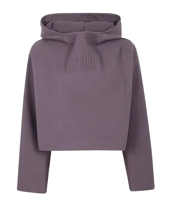 JEAN PAUL GAULTIER Cropped Hoodie - Gray