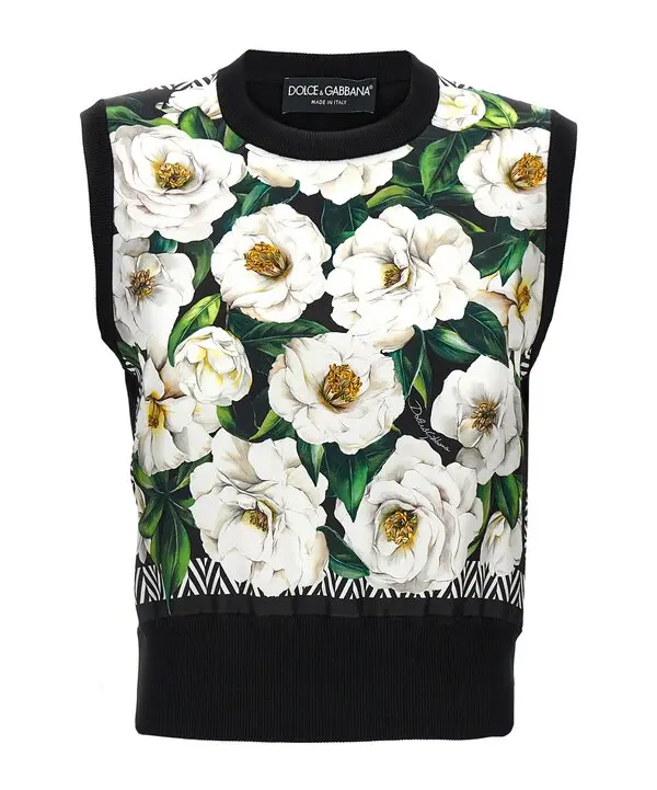 Dolce & Gabbana Floral Print Knitted Vest - Multicolor