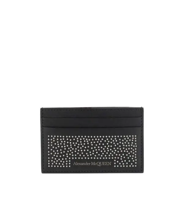 Alexander McQueen Rivet Leather Clip - Black