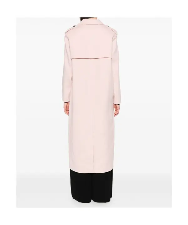 Theory Double-breasted Notched Lapel Coat - Pink