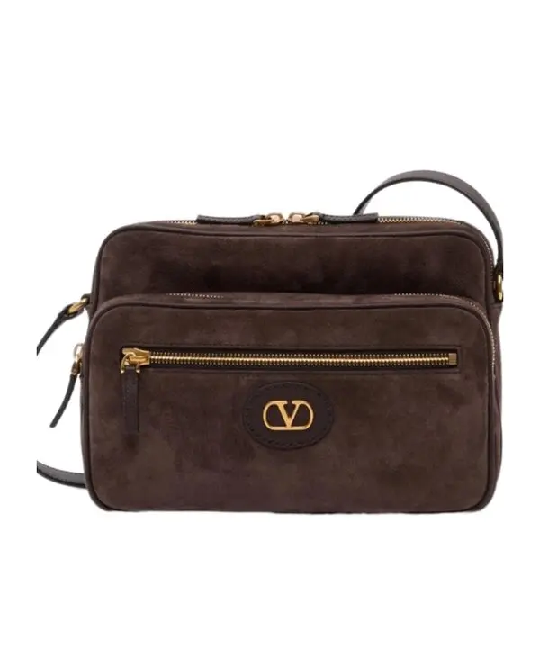 Valentino Garavani Vlogo Signature Zip-up Shoulder Bag - Black
