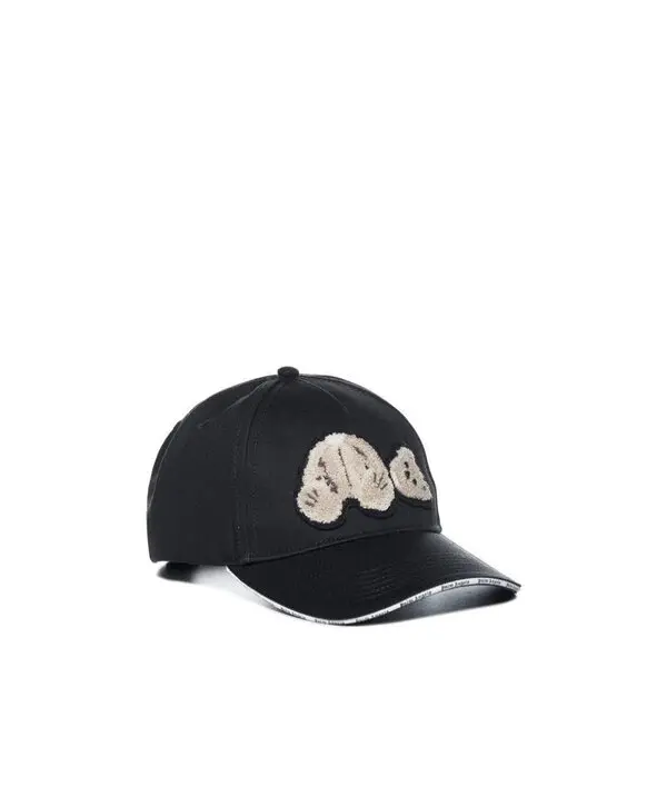 Palm Angels Teddy Bear Appliqué Baseball Hat - Black