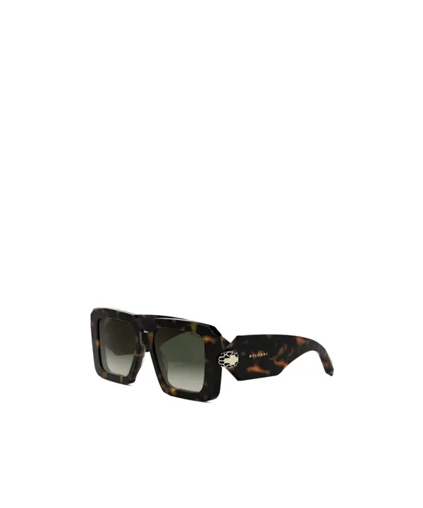 BVLGARI Serpenti Forever Rectangular Frame Sunglasses - Black