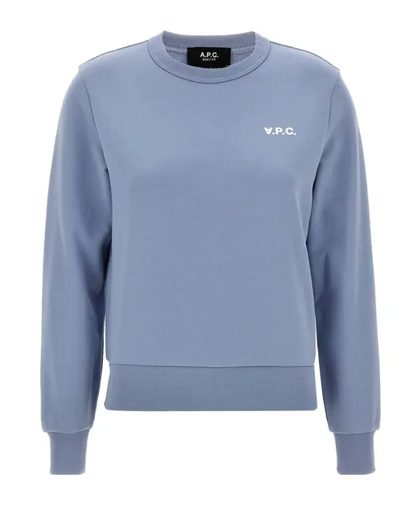 A.p.c. Logo Flocked Boxy Fit Sweatshirt