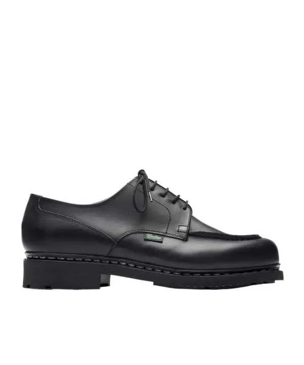 Paraboot Round-toe Leather Lace-up Shoes - Light Black
