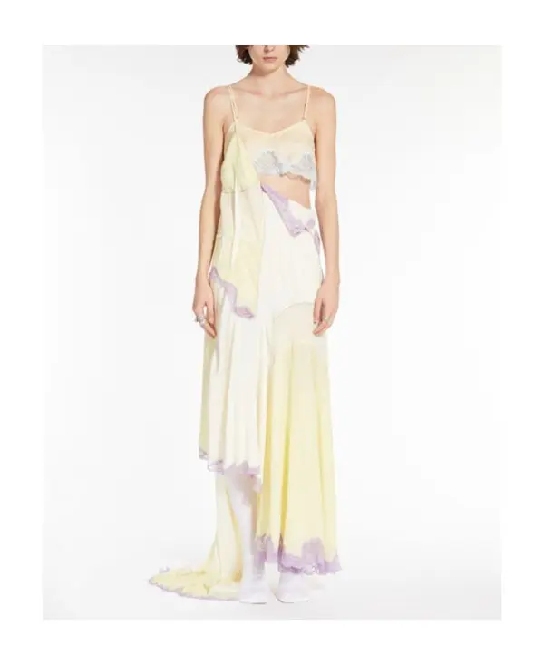 Sportmax Lace Detail Strappy Layered Maxi Dress