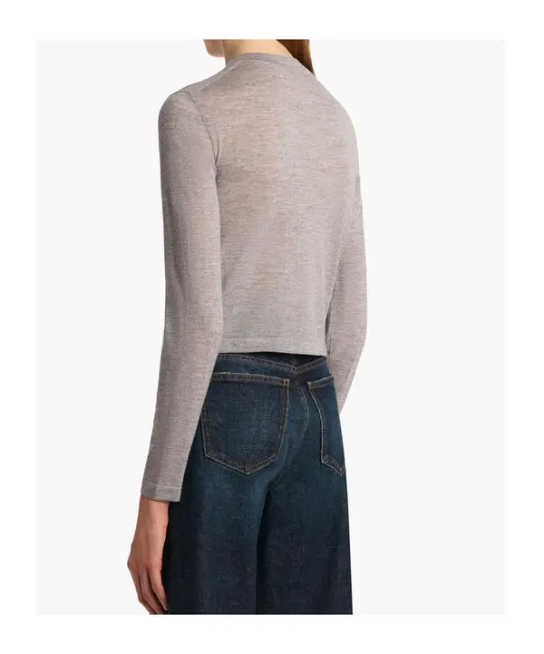 Khaite Button-front Wool-blend Cardigan - Gray