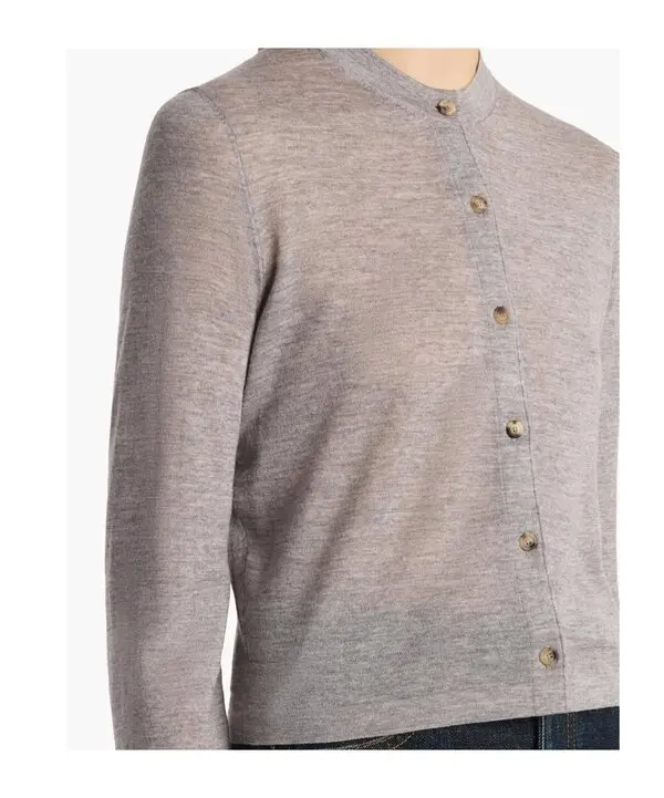 Khaite Button-front Wool-blend Cardigan - Gray