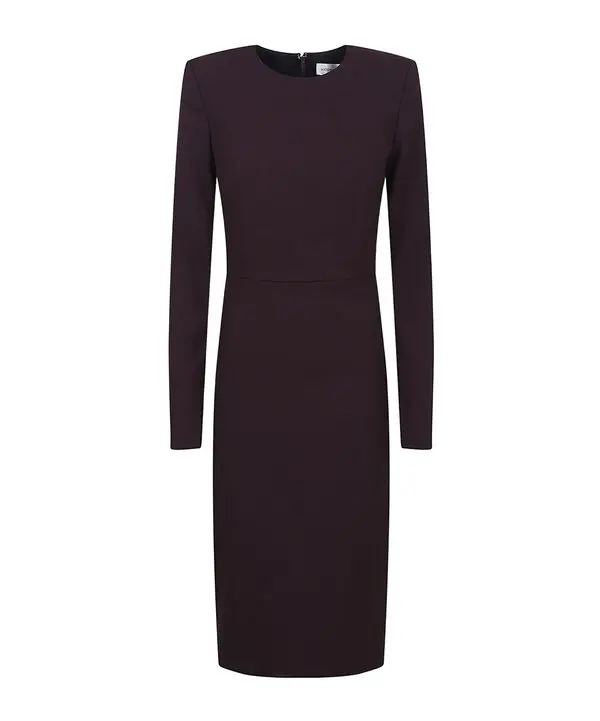 Victoria Beckham Long Sleeve Fitted Dress - Black