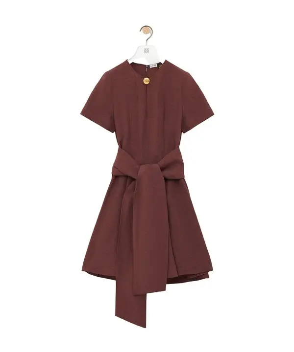 Loewe Layered Draped Dress - Brown
