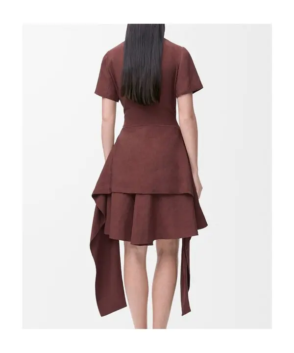Loewe Layered Draped Dress - Brown