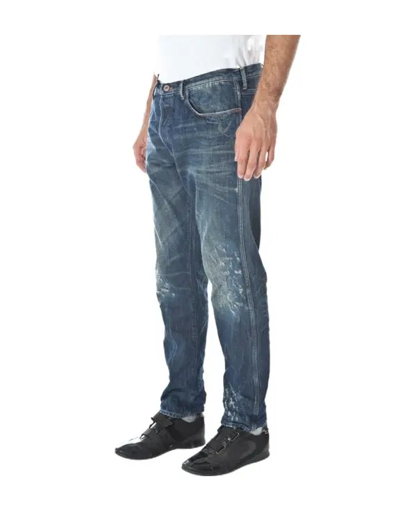 Emporio Armani Distressed Logo Denim