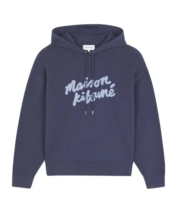Maison Kitsuné Logo Patch Drawstring Hoodie