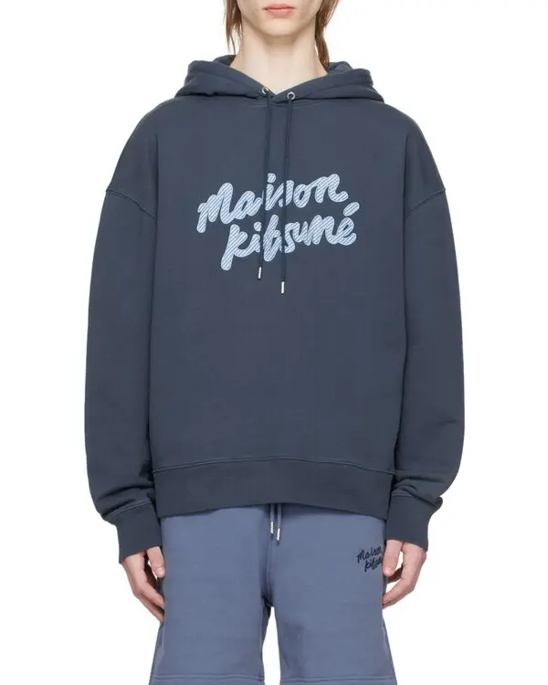 Maison Kitsuné Logo Patch Drawstring Hoodie