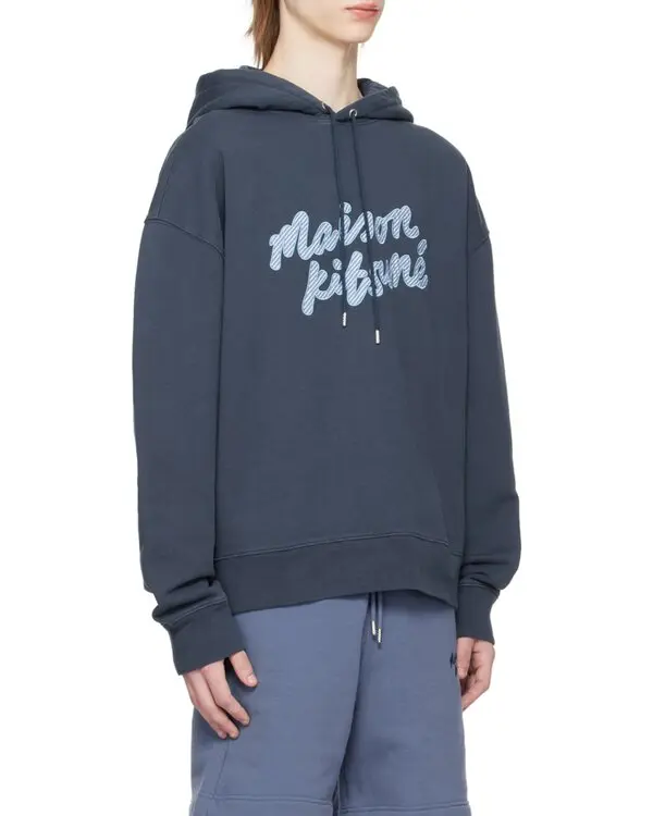Maison Kitsuné Logo Patch Drawstring Hoodie