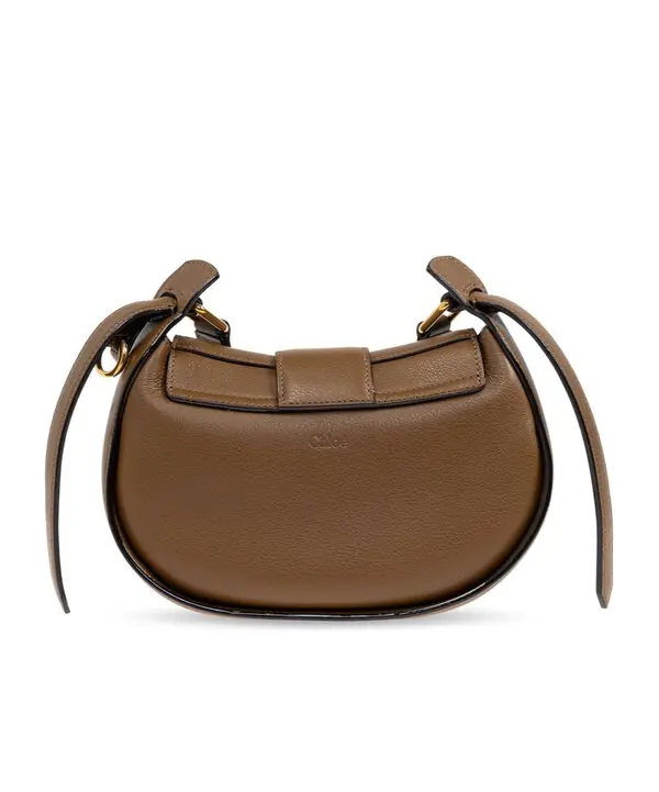 Chloé Saddle Crossbody Bag With Logo Detail - Brown