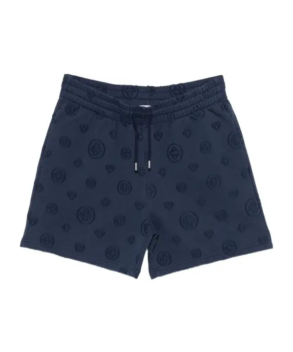 Casablanca Monogram Drawstring Shorts - Blue