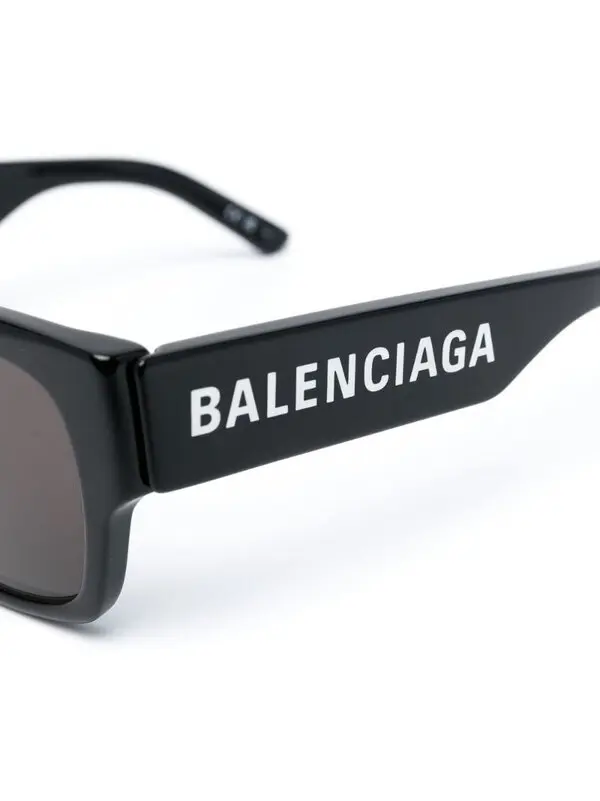 Balenciaga Rectangle Frame Sunglasses - Black