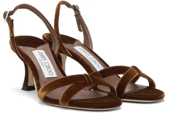 JIMMY CHOO Elsy 70 Sandals - Bronze