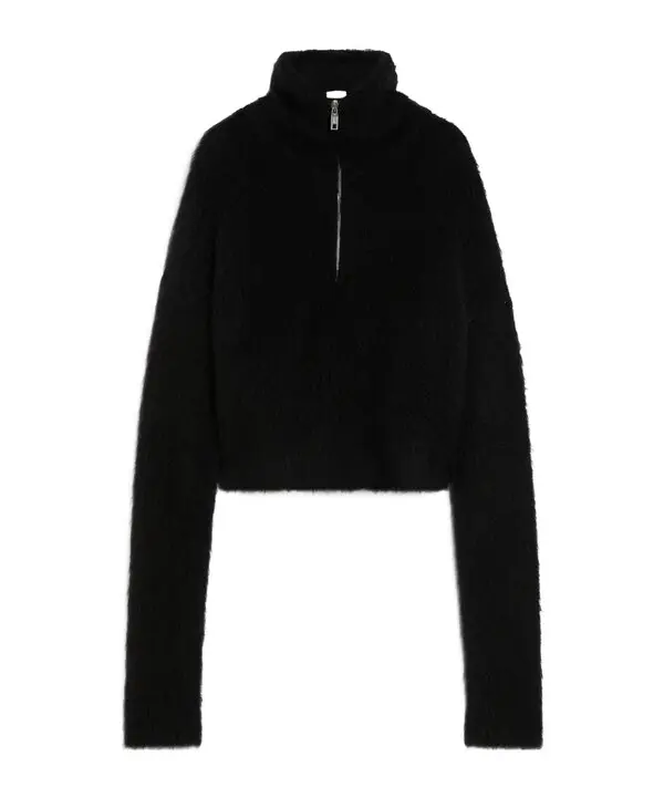 Sportmax Cropped Zip Detail Jumper