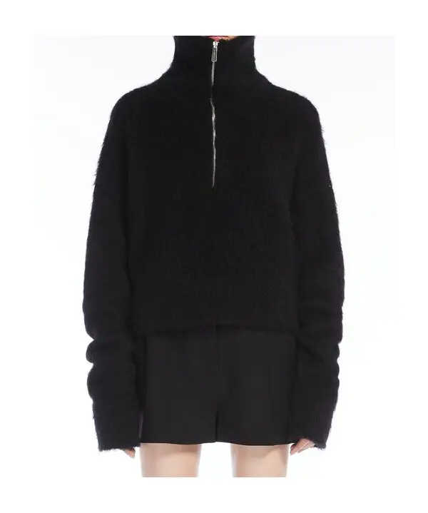 Sportmax Cropped Zip Detail Jumper