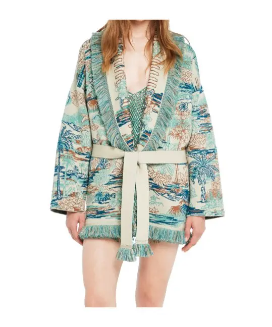 Alanui Lost In The Blue Belted Cardigan - Multicolor