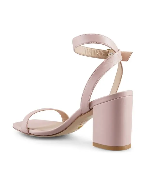 STUART WEITZMAN Open-toe Ankle Strap Block Heel Sandals - Pink