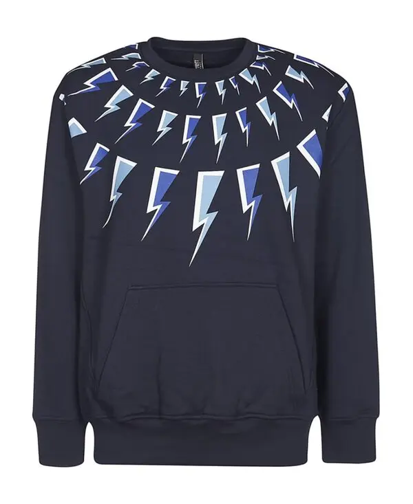 Neil Barrett Thunderbolt Print Sweatshirt - Black