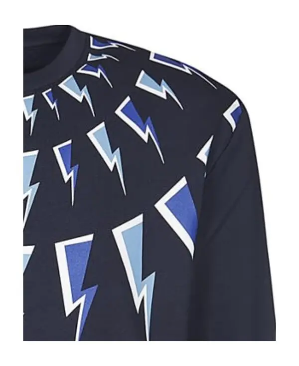 Neil Barrett Thunderbolt Print Sweatshirt - Black