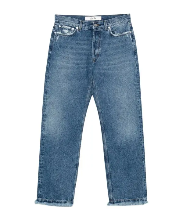 Séfr Wide-leg Jeans With Raw Hems