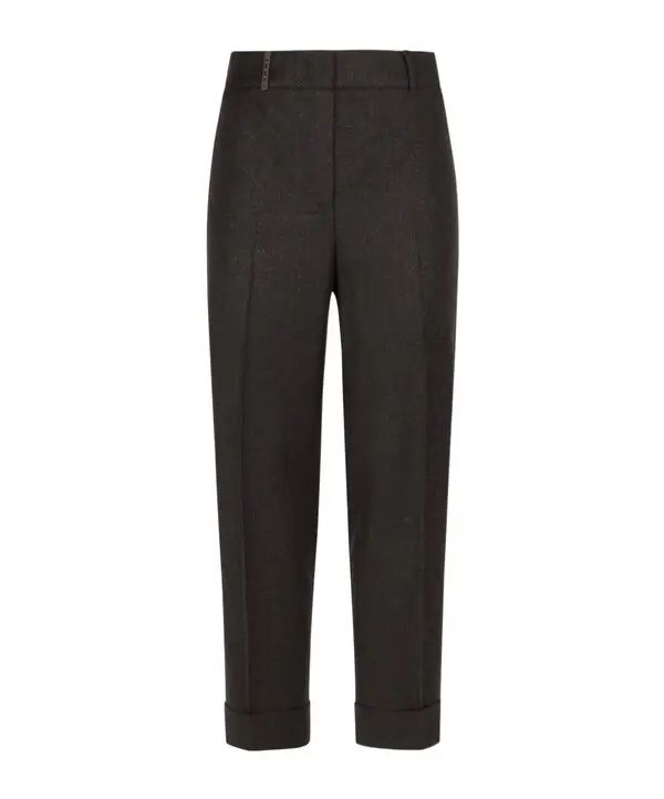 Peserico Cuffed Straight-leg Pants