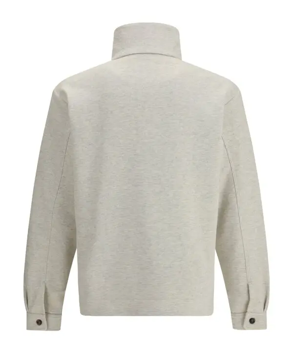TOM FORD Half-button Pullover With Stand-up Collar And Chest Pocket
