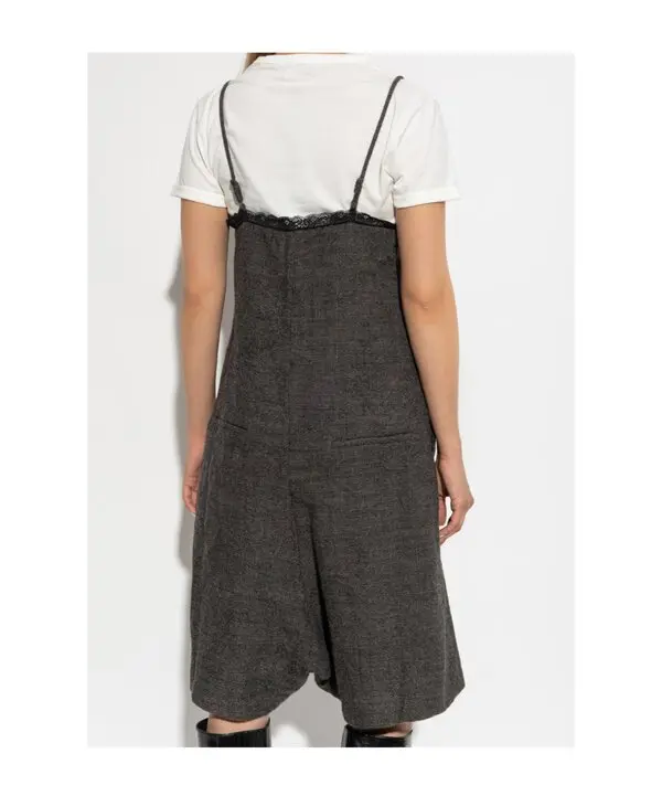 R13 Lace-trimmed Wool Playsuit