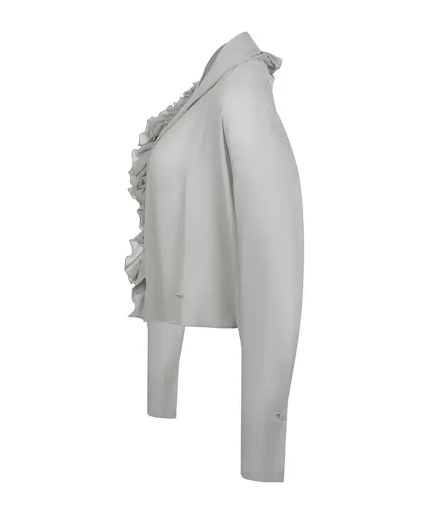 Alberta Ferretti Ruffled V-neck Shirt