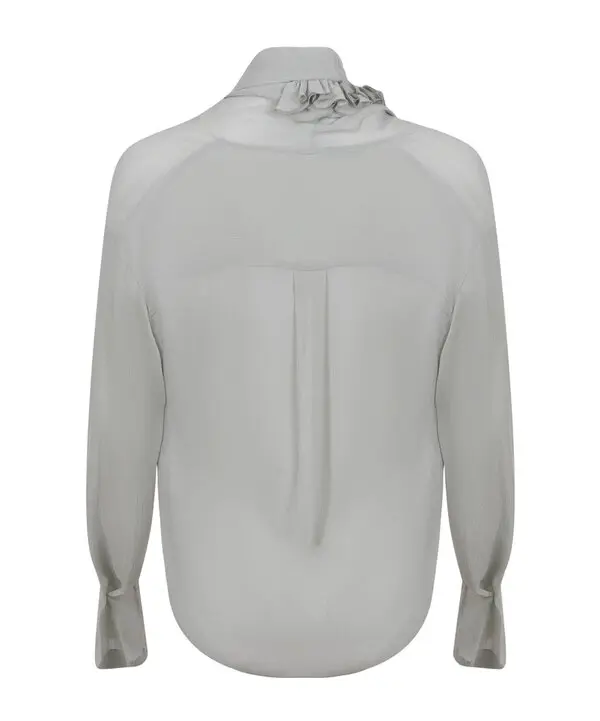 Alberta Ferretti Ruffled V-neck Shirt