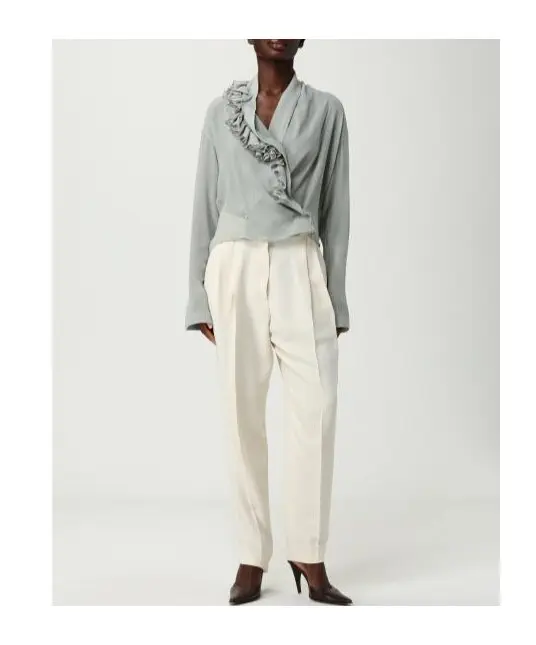 Alberta Ferretti Ruffled V-neck Shirt