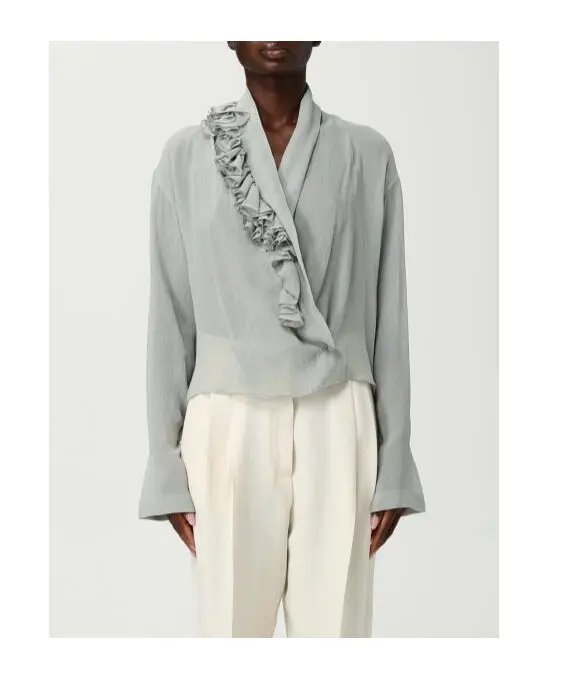 Alberta Ferretti Ruffled V-neck Shirt