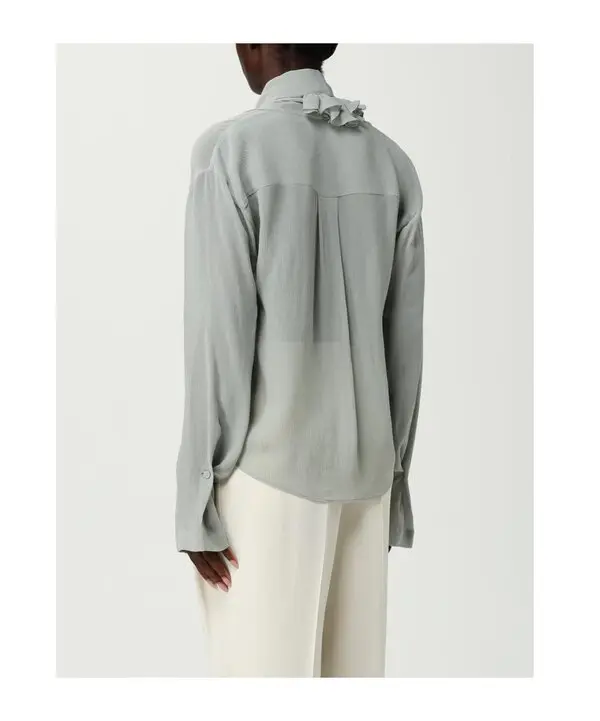 Alberta Ferretti Ruffled V-neck Shirt