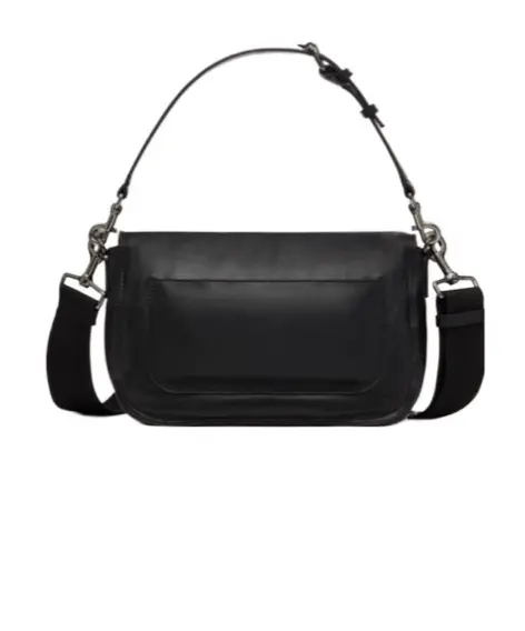 Valentino Garavani Noir Vlogo Signature Foldover Top Shoulder Bag