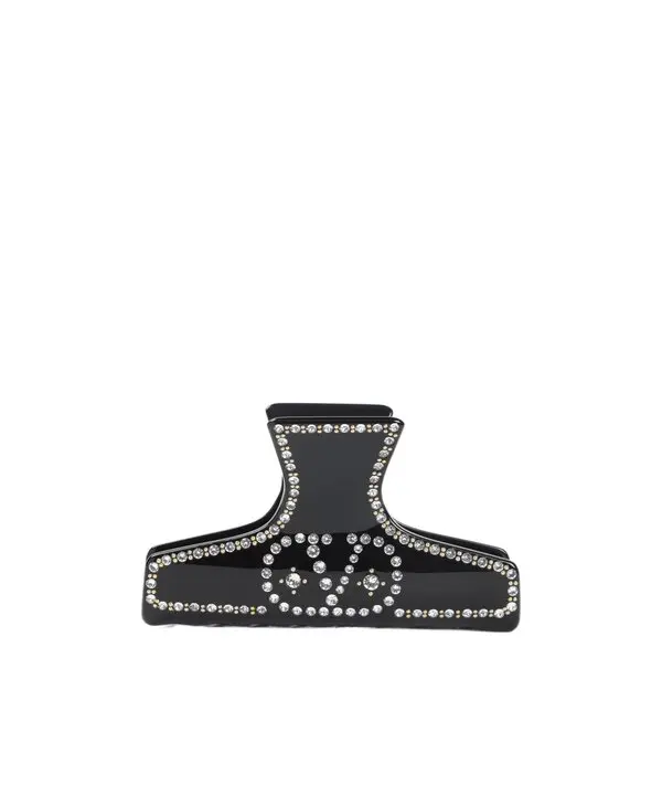 Valentino Garavani Embellished Claw Clip - Black